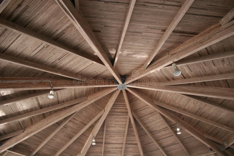 Circular Wood Roof stock image. Image of light, building - 7061969