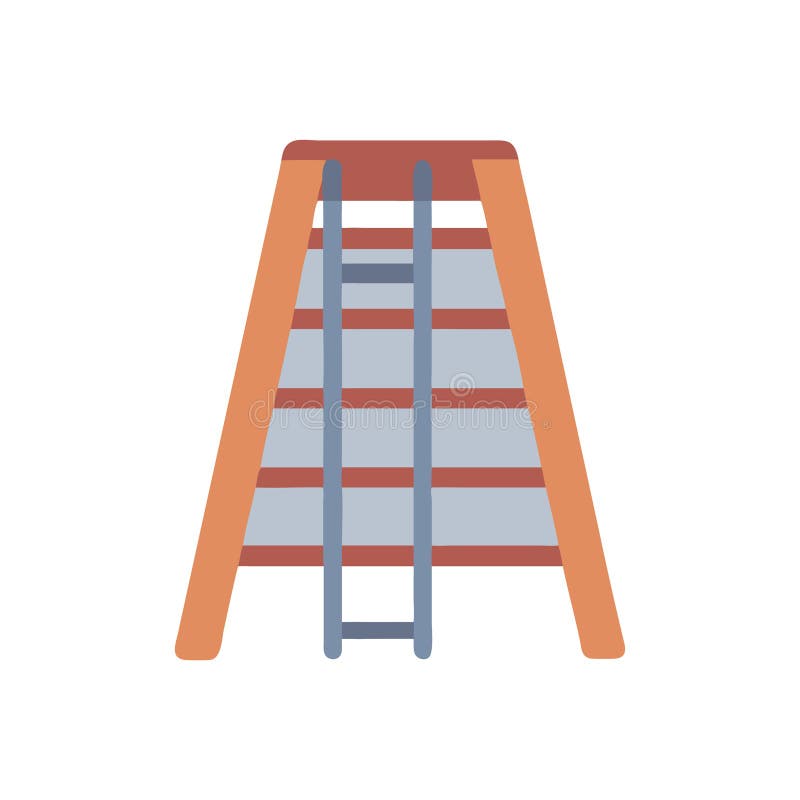 Roof Access Ladder Symbol for Construction Stock Vector - Illustration ...