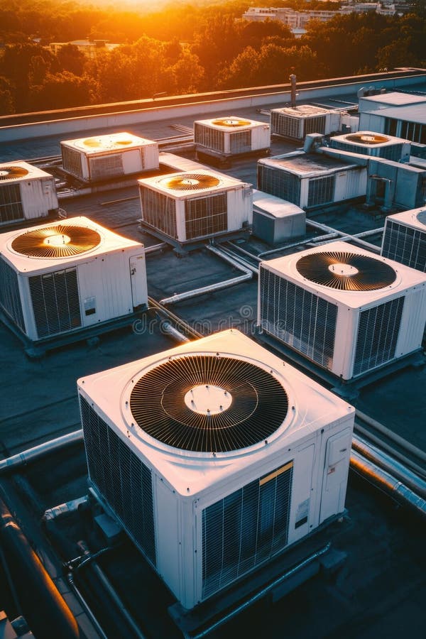 Roof Air Conditioning Units Stock Image - Image of conditioning ...