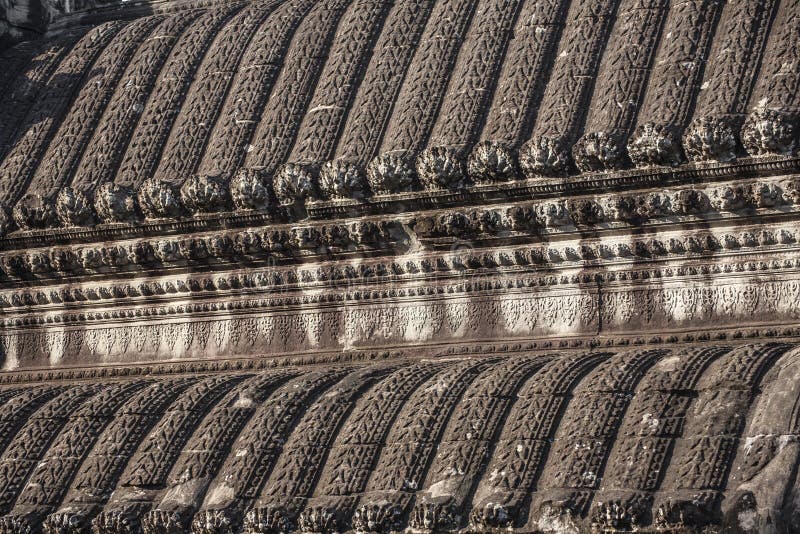 Roof Angkor Wat Inside Detail. Stock Photo - Image of relief, historic ...