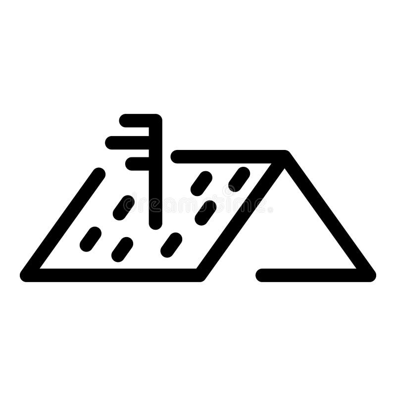 Gable Roof Icon Color Outline Vector Stock Vector - Illustration of ...