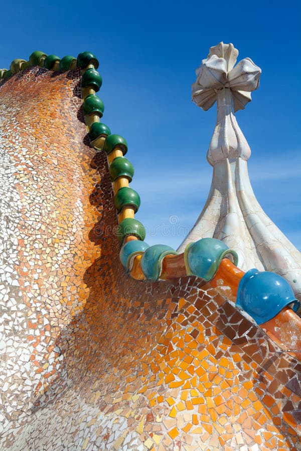Roof Architecture at Casa Batllo Editorial Photo - Image of catalan ...
