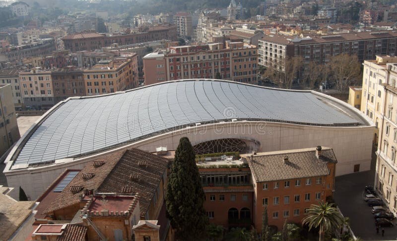 Roof of the Audience Hall in Vatican City Stock Photo - Image of power ...