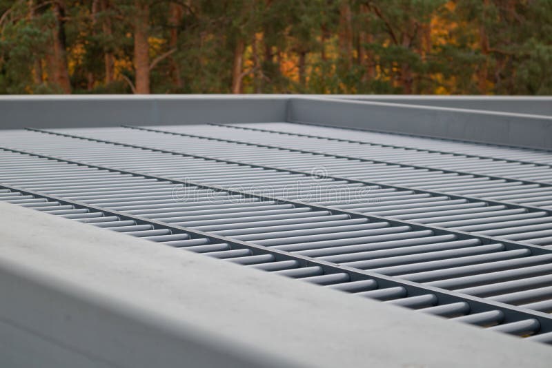 Roof from the Bars in the Prison Area. Soft Focus Stock Image - Image ...