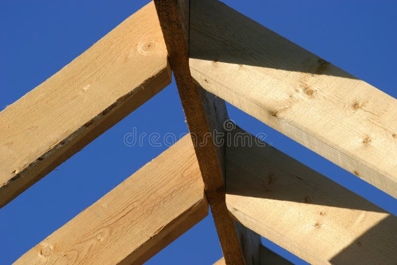 Roof Beams stock image. Image of framework, architecture - 703833