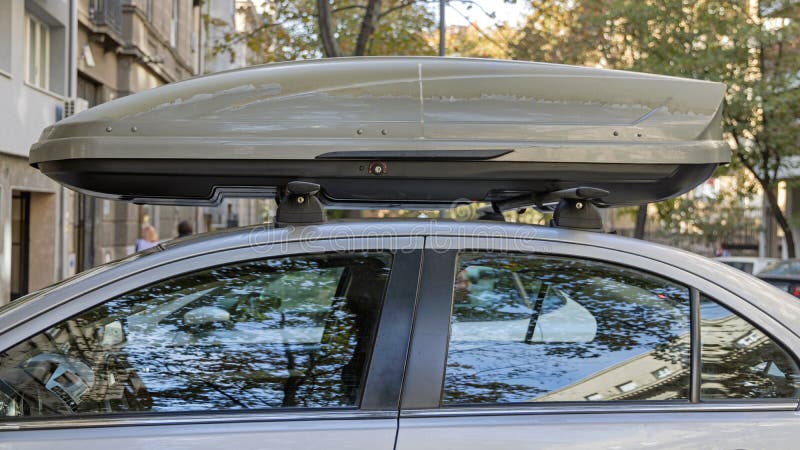 Roof Box Sedan stock image. Image of transportation - 263961415