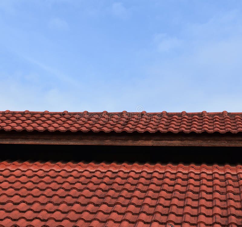 Roof brick Red stock image. Image of fastening, exterior - 61831637