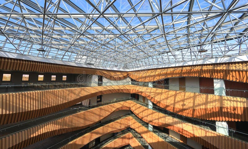 Roof of Building Made of Metal Pipes and Structures Stock Photo - Image ...