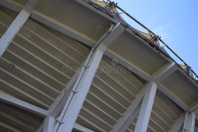 Structure of a Stadium Roof Stock Photo - Image of green, construction ...