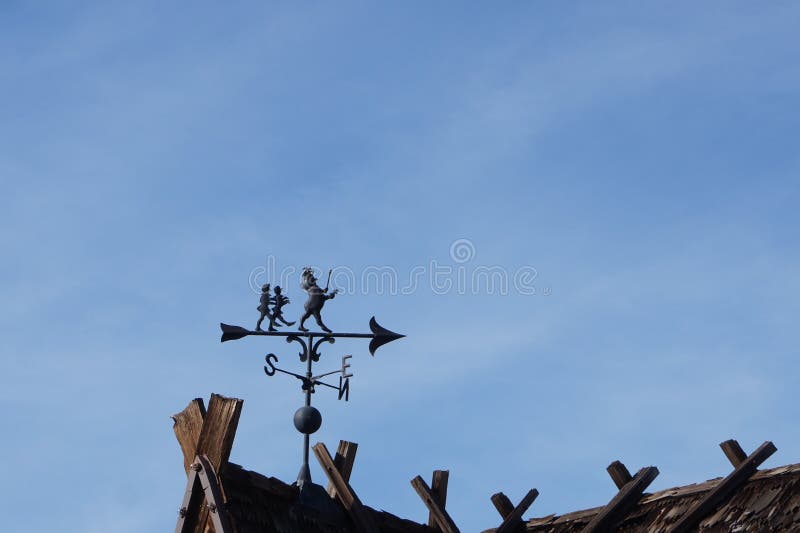 Roof Compass on Danish Rooftop Stock Photo - Image of metal, outdoor ...