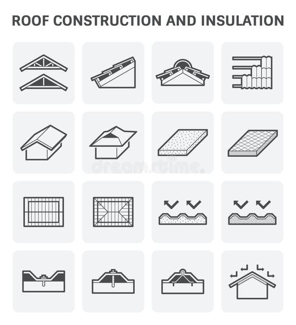 Roof construction icon stock vector. Illustration of real - 93691594