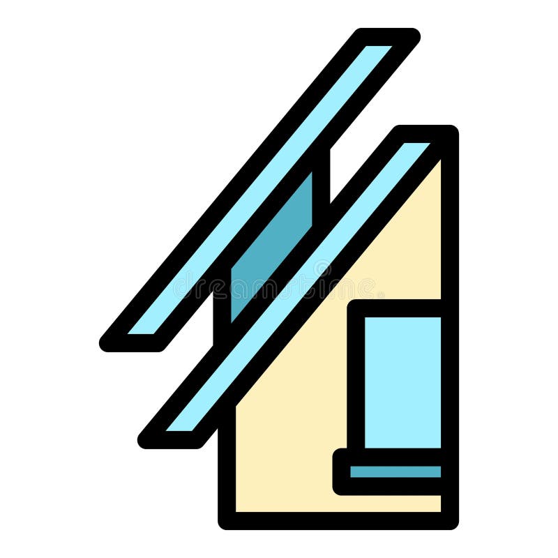 Roof Construction Icon Vector Flat Stock Illustration - Illustration of ...