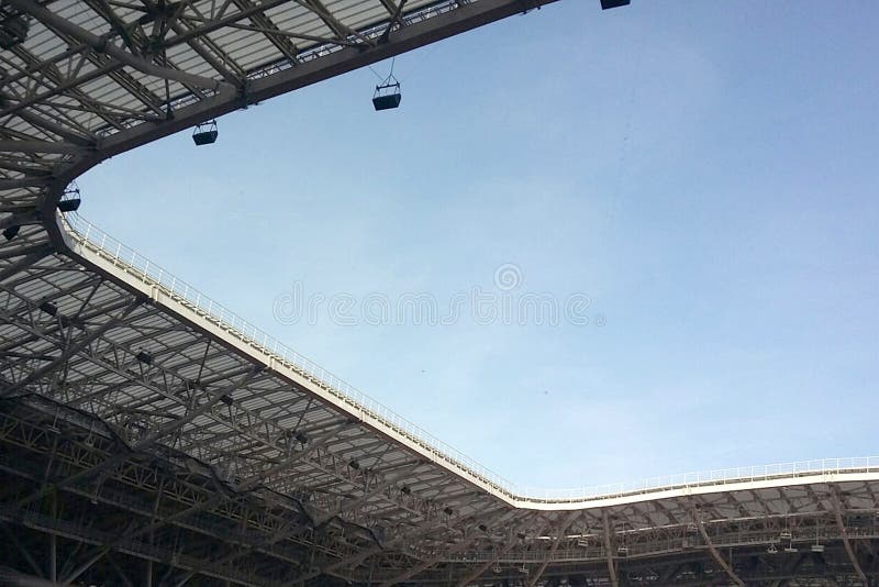 The Roof Construction of the Stadium Stock Image - Image of sport ...