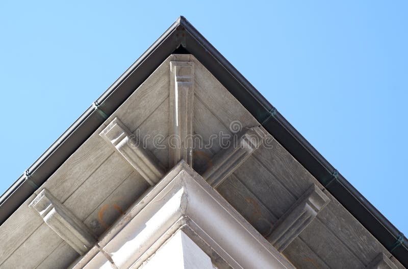 Roof Corner of a Old Building Stock Image - Image of decor, roof: 228985433