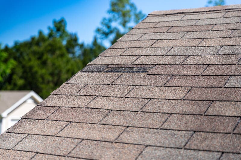 Roof damage after storm stock image. Image of roof, home - 305606629