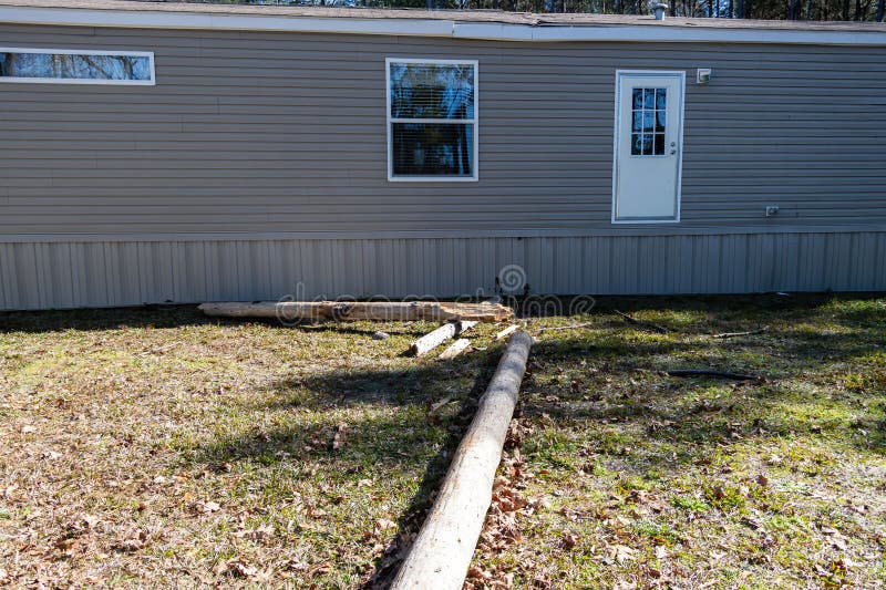 Roof Damage from Tree Falling Stock Image - Image of hole, fell: 303664121