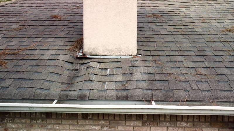 Roof with Damaged Shingle Falling Down Stock Footage - Video of ...