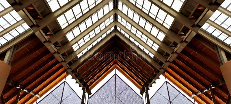Roof Design Roof Beams Seamless Pattern Steel Structure Abstract ...