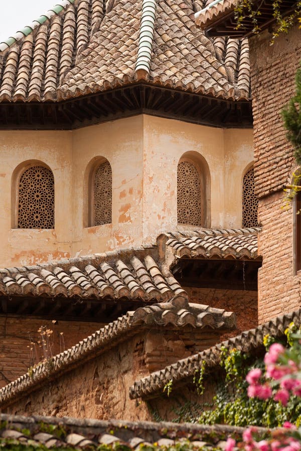 Roof Detail from Inside the Alhambra Palace Stock Photo - Image of ...