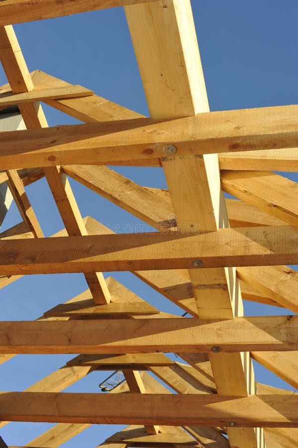 Roof Framework stock image. Image of timber, dwelling - 16428577