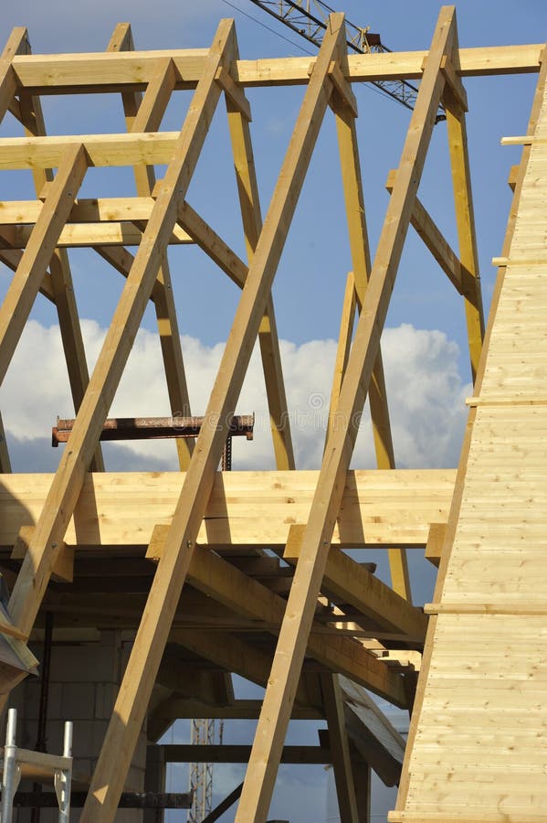 Roof Framework stock image. Image of timber, dwelling - 16428577