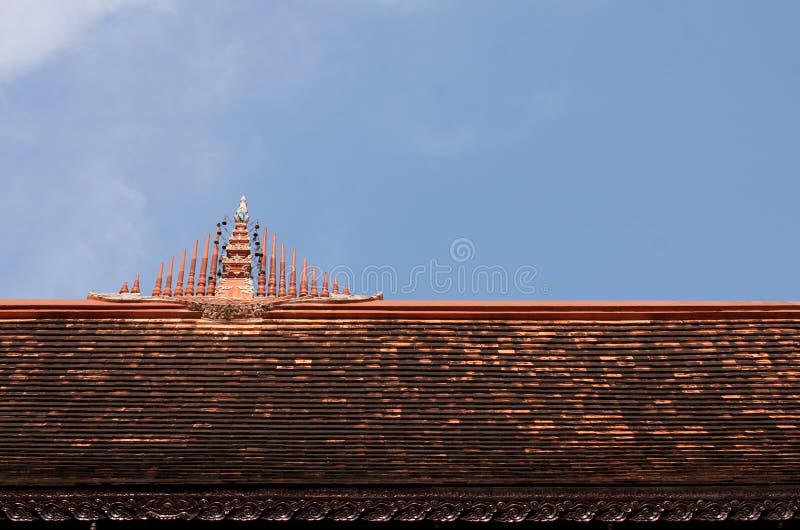 Roof Gable Temple in Thai Style. Stock Photo - Image of buddha ...
