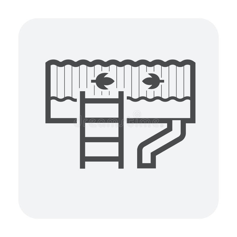 Gutter cleaning icon stock vector. Illustration of clogged - 185770377