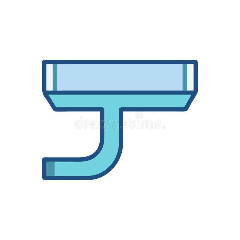 Roof Gutter Design for Efficient Water Flow Stock Illustration ...