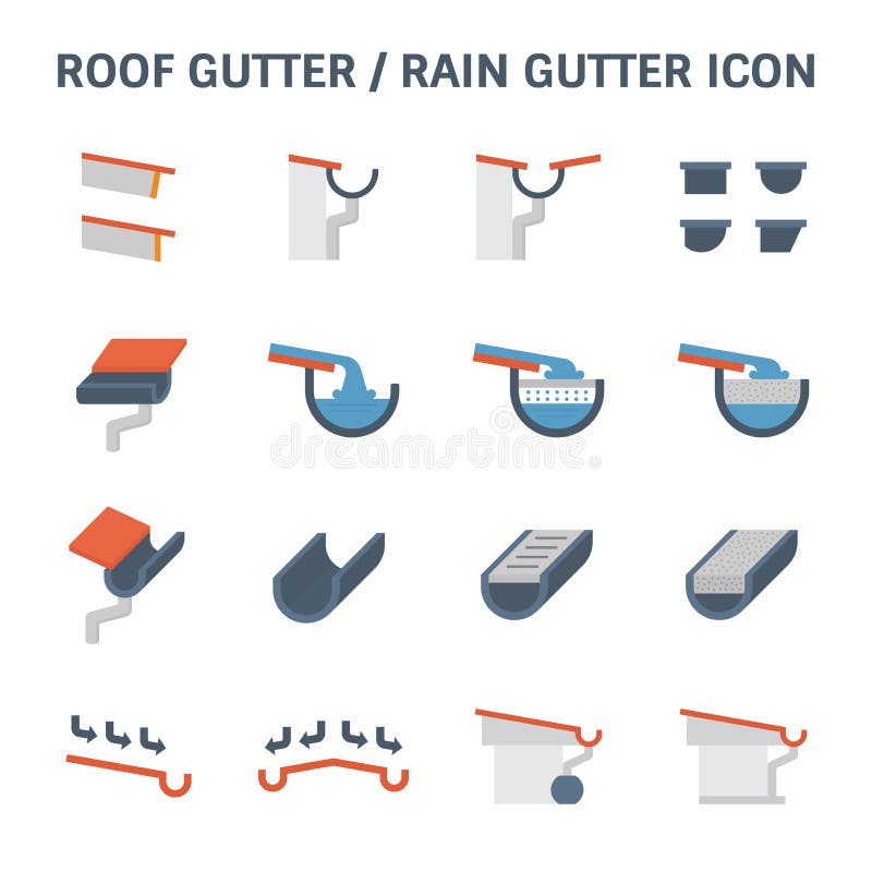 Roof Gutter Icon stock vector. Illustration of building - 88165204