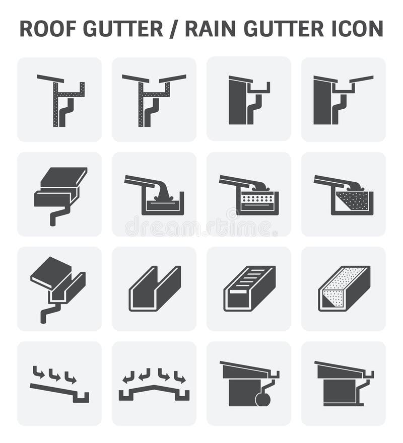 Roof Gutter Icon stock vector. Illustration of exterior - 85837141