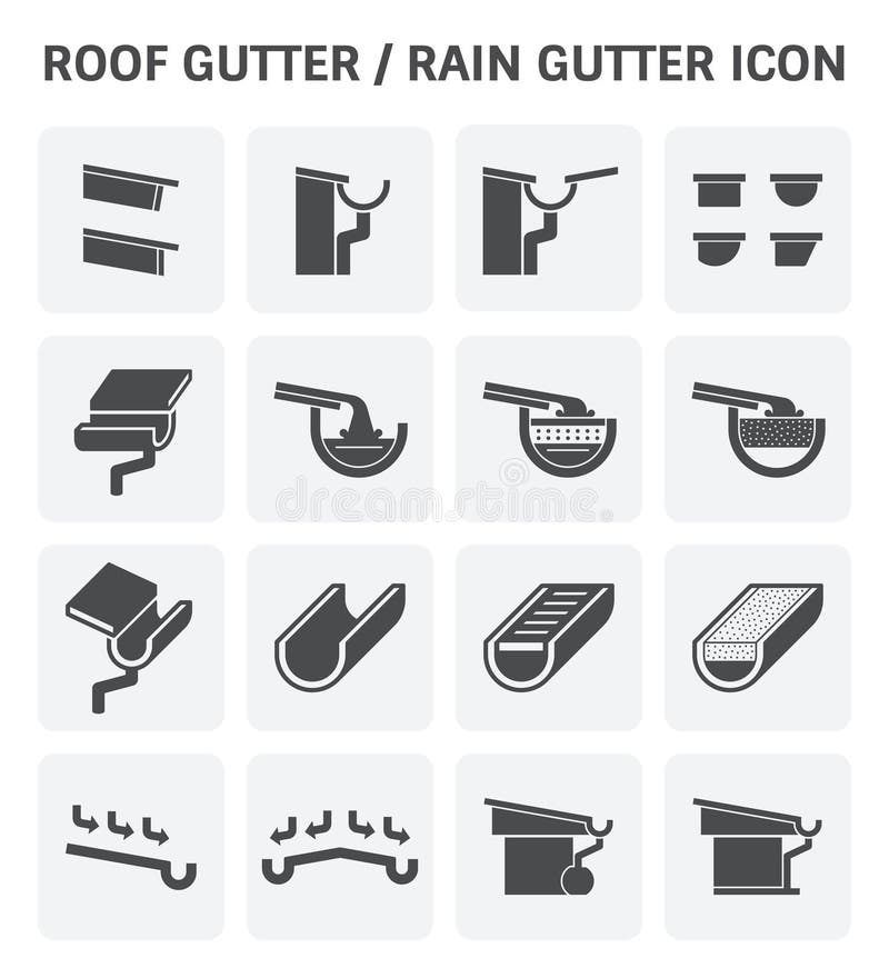 Roof Gutter Icon stock vector. Illustration of building - 88165204