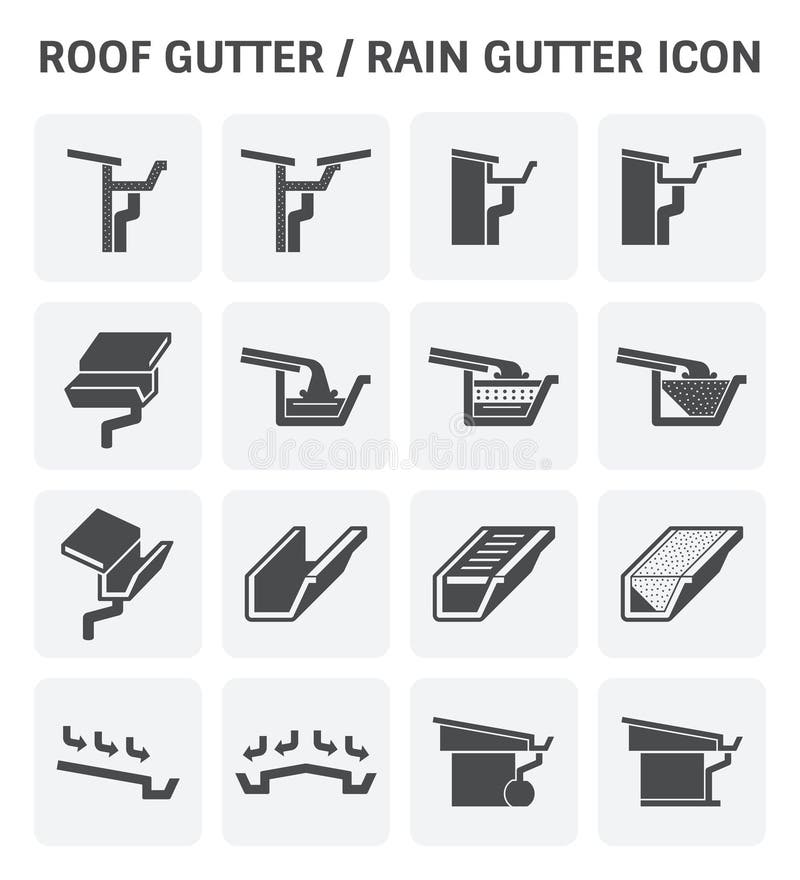 Roof Gutter Icon stock vector. Illustration of home, detail - 88614363