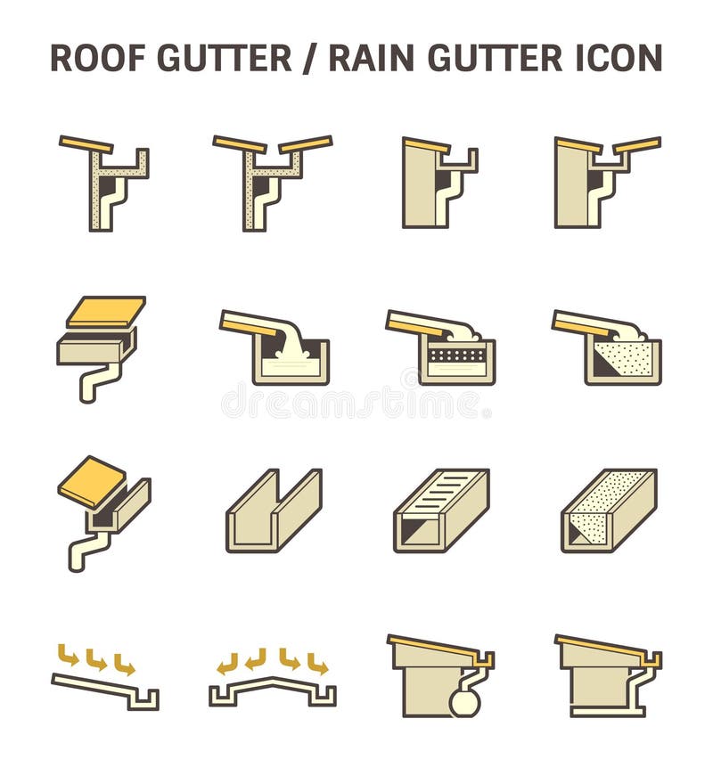 Roof Gutter Icon stock vector. Illustration of home, house - 92781595