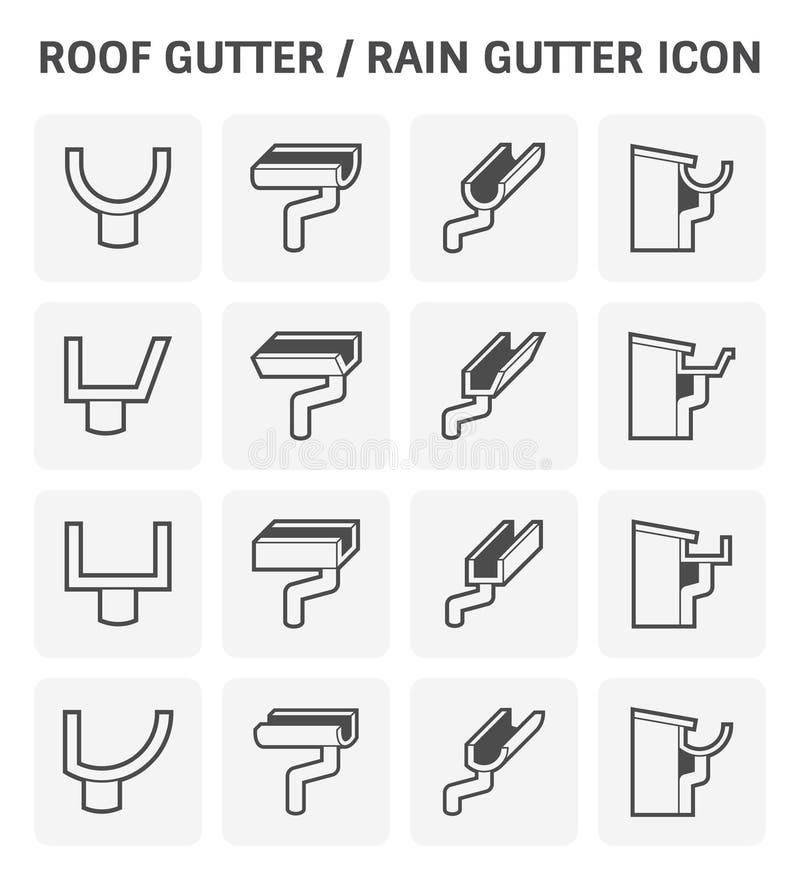 Roof gutter icon stock vector. Illustration of piping - 153521783