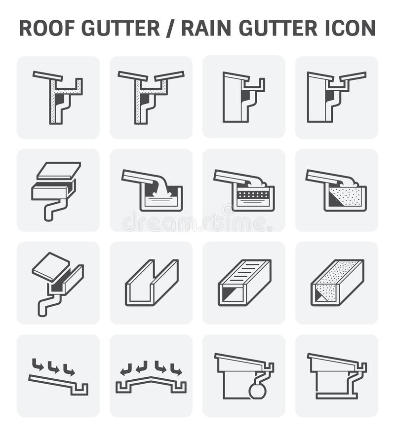 Roof gutter icon stock vector. Illustration of gutter - 79575876