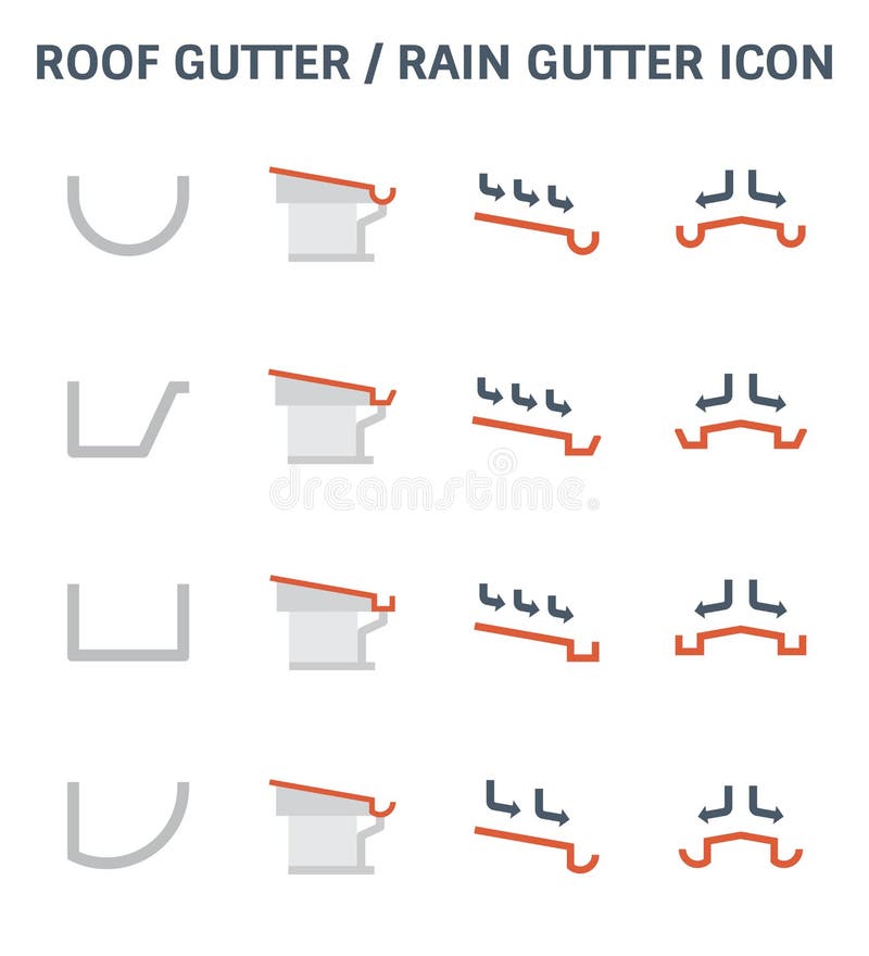 House Roof Gutters Stock Illustrations – 186 House Roof Gutters Stock ...