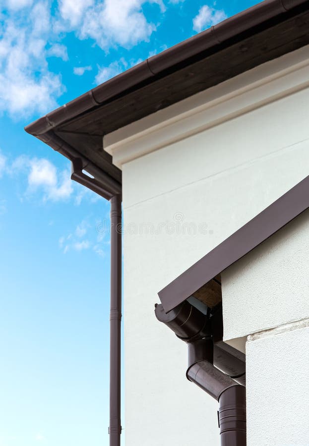 Roof and gutter stock photo. Image of steel, corner, detail - 32469850