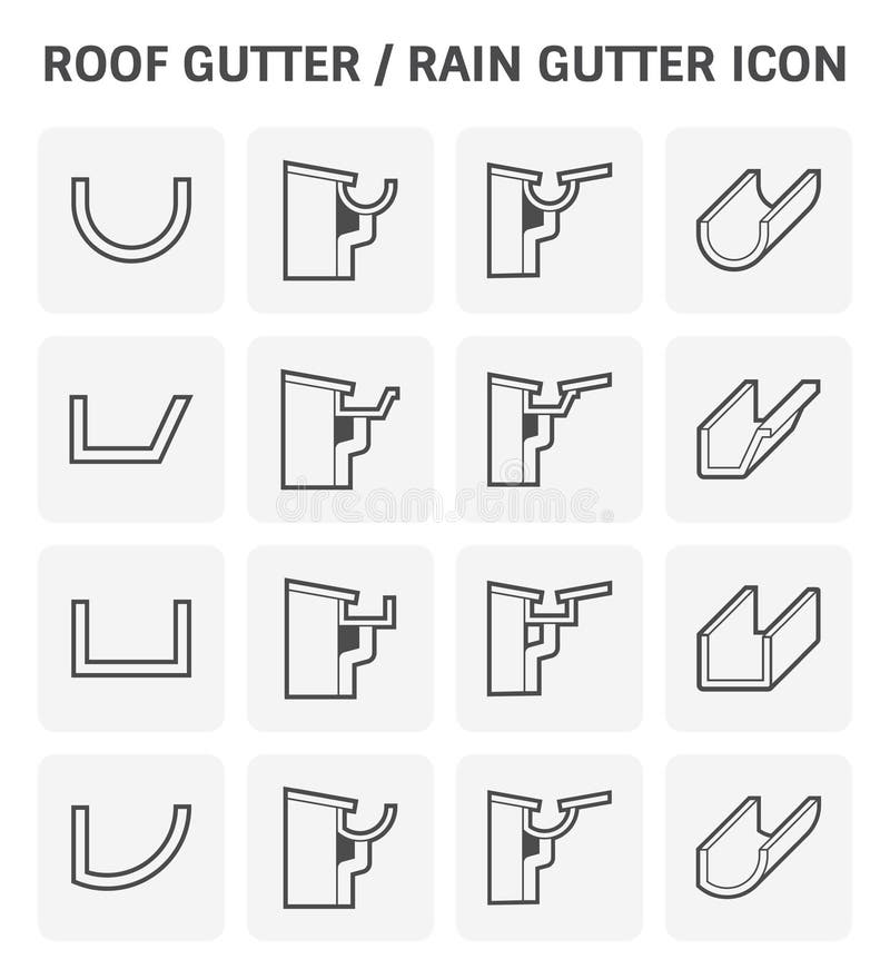 House Roof Gutters Stock Illustrations – 186 House Roof Gutters Stock ...