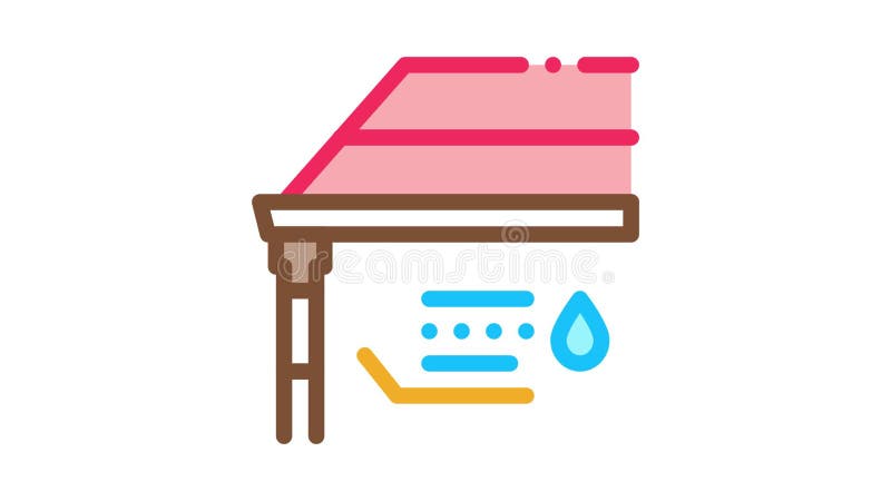 Roof Gutter System Icon Animation Stock Footage - Video of item, gutter ...