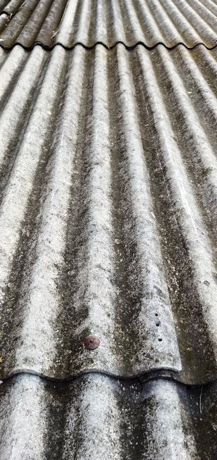 The Roof of the House Called Asbes Which is Moldy and Old Stock Image ...