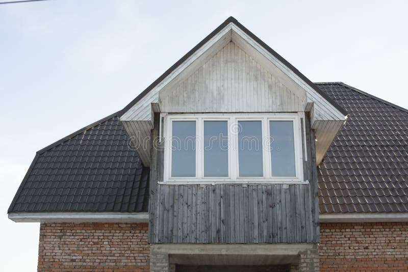 Roof of House. Roof on Country House Stock Photo - Image of property ...