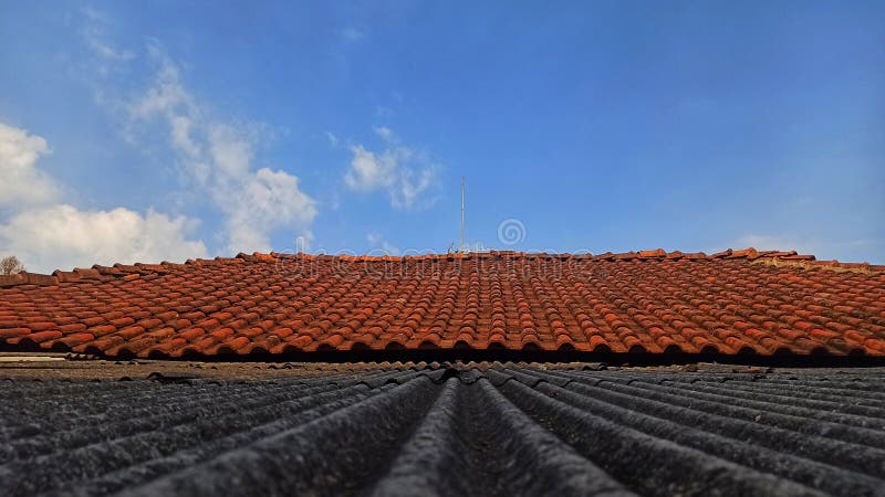Roof. stock image. Image of rooftile, house, earth, roof - 327036869