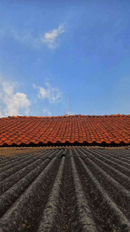 Roof. stock photo. Image of earth, rooftile, roof, house - 327036888
