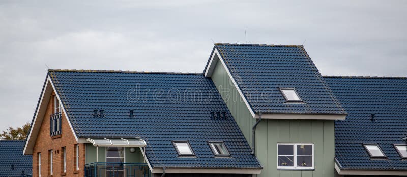 The Roof of the House with Nice Window Stock Photo - Image of ...