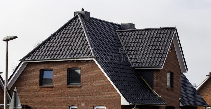The Roof of the House with Nice Window Stock Photo - Image of ...