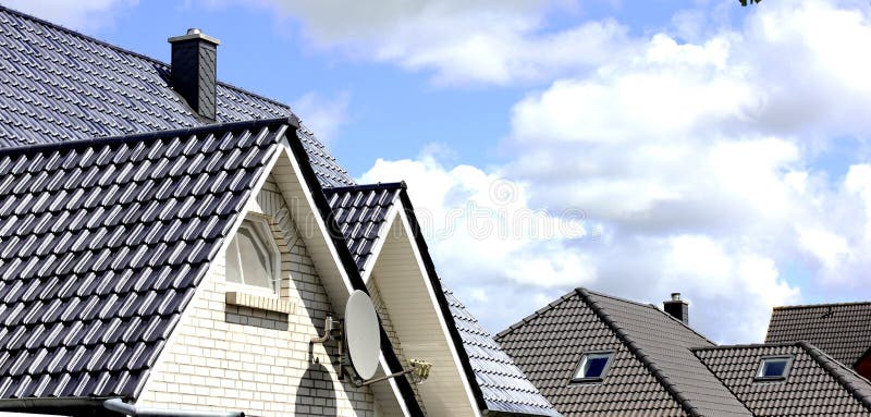 The Roof of the House with Nice Window.. Stock Image - Image of real ...