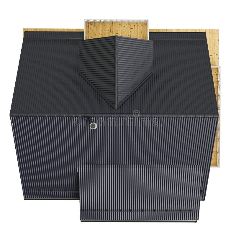 House cottage, top view stock illustration. Illustration of development ...