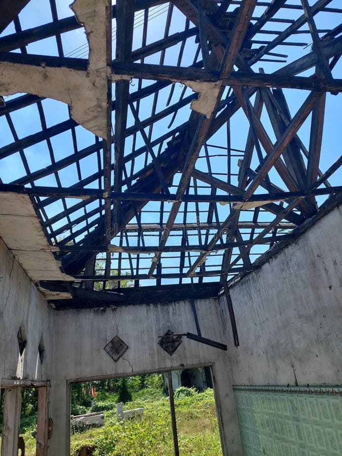 Damaged after Typhoon Attack Stock Image - Image of broken, catastrophe ...