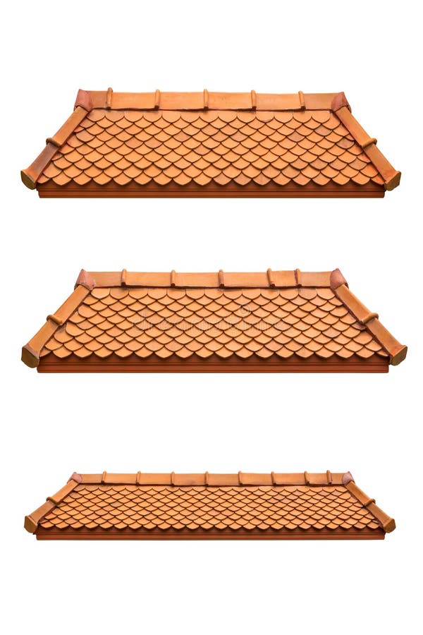 Roof Isolated on White Background Stock Image - Image of teak, exterior ...