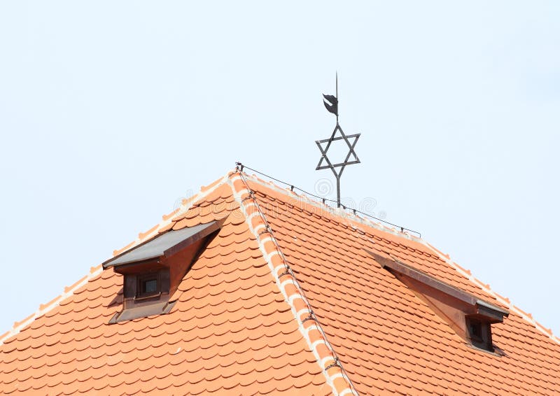 Roof with jude star stock image. Image of cross, house - 53441603